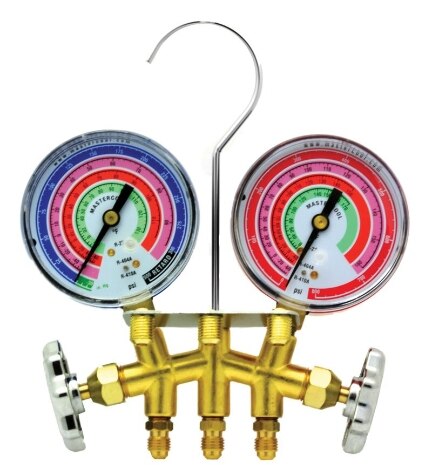 Mastercool 59161 Brass Manifold Gauge Set